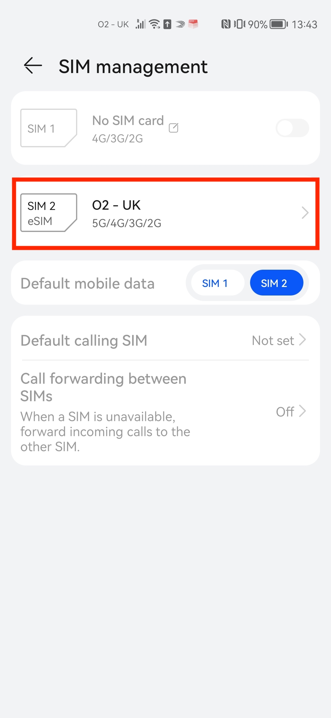 Locate ICCID (eSIM Serial Number) on Huawei Devices – Icelandair