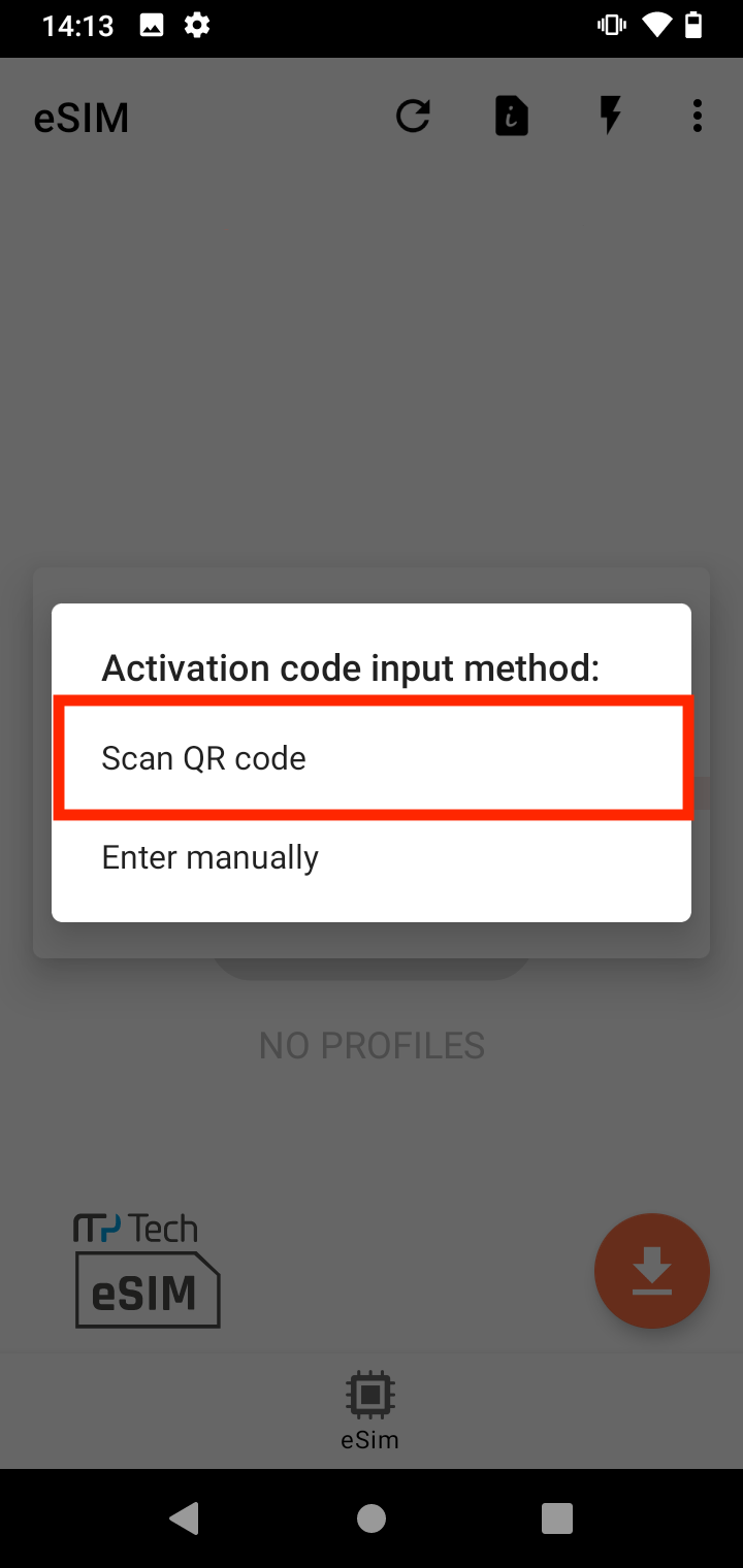 How to install an eSIM using a QR Code on Hammer Device – Icelandair